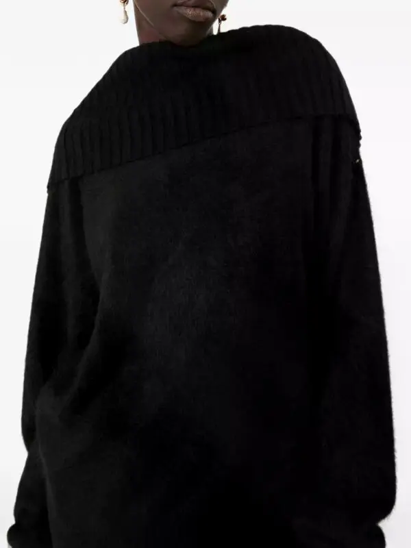 Sportmax Brushed-wool Open-back Sweater