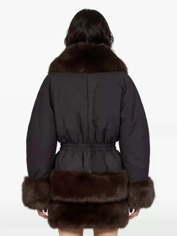 Andamane Brina Faux-fur Trim Belted Coat