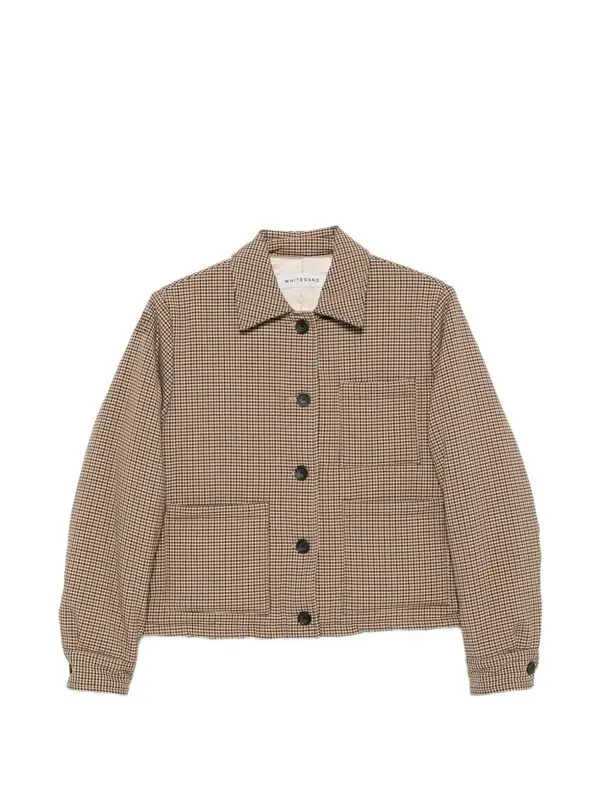 WHITE SAND Checked Jacket - Brown
