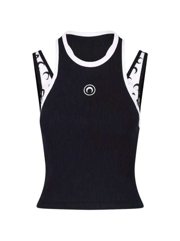 MARINE SERRE Moon Layered Tank Top