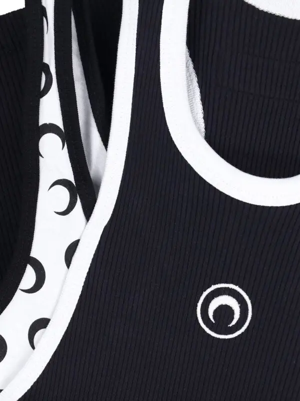 MARINE SERRE Moon Layered Tank Top