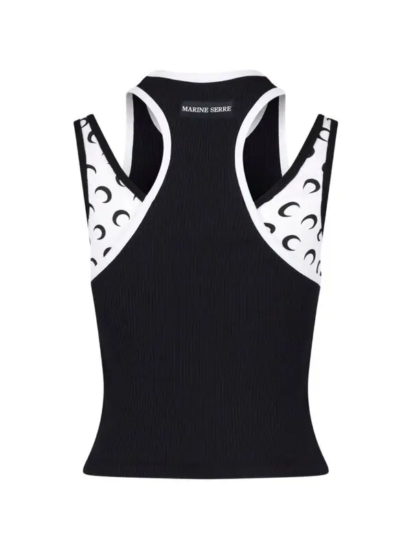 MARINE SERRE Moon Layered Tank Top