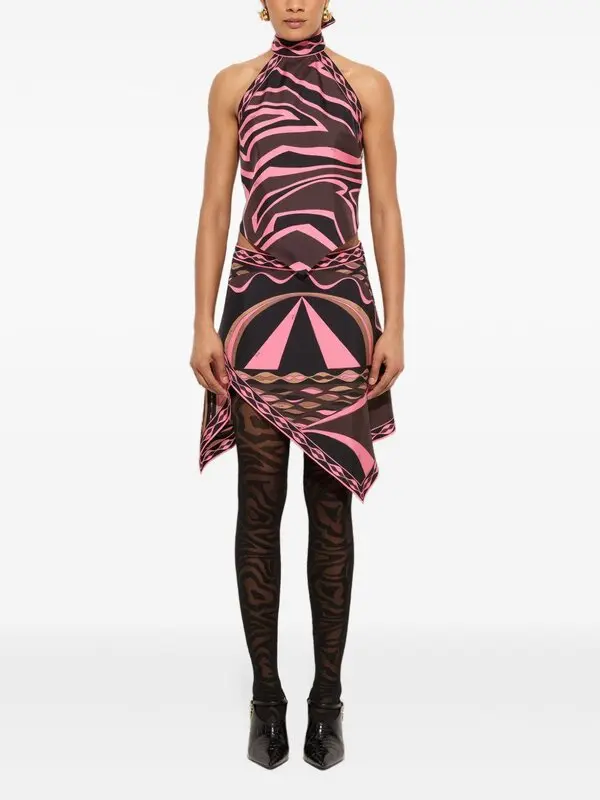 Emilio Pucci Printed Silk Skirt By