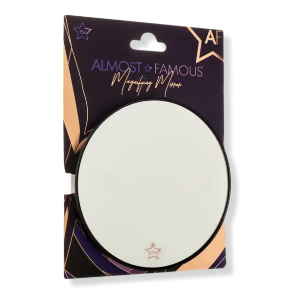ALMOST FAMOUS 15x Magnification Vanity Mirror With Suction Lock - Black
