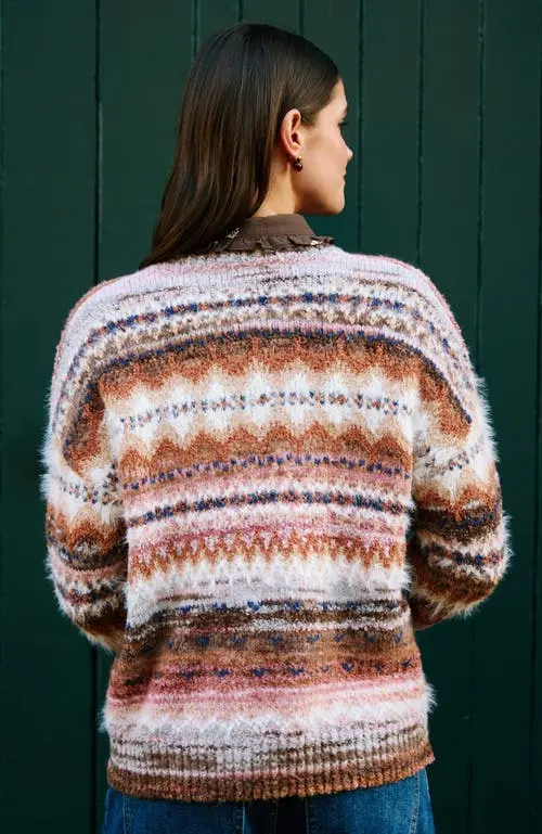 YUMI Fairisle Ralexed Boucle Jumper