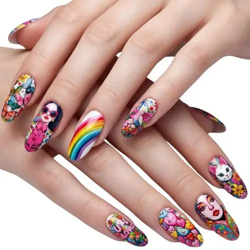 XPNAIL Nail Polish Strips Fiesta Set16ct - Pop Art