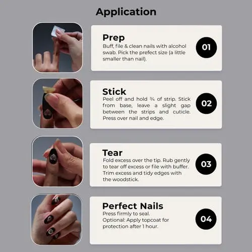 XPNAIL Nail Polish Strips Gradient Ombre Colors Set16ct