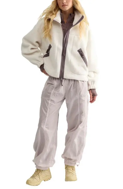 Free People Hit The Slopes Stand Collar Fleece Jacket