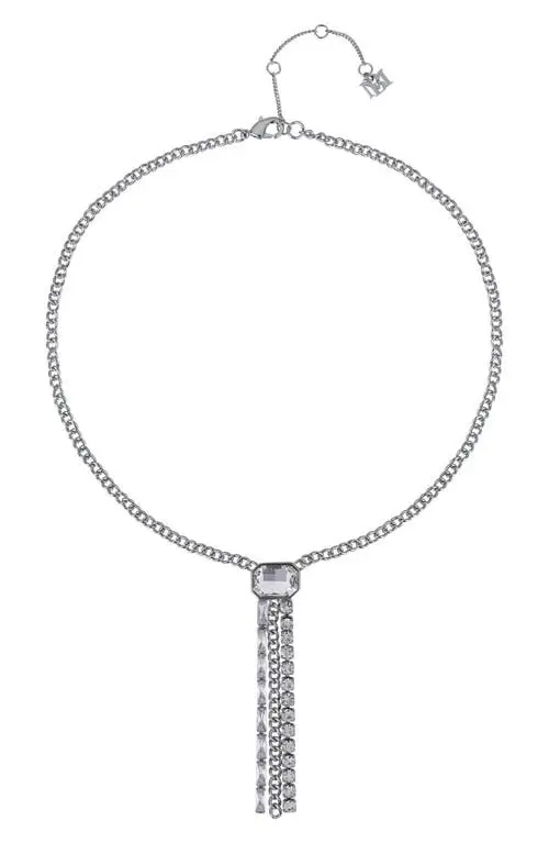 Badgley Mischka Stone Tassel Y-necklace - Silver