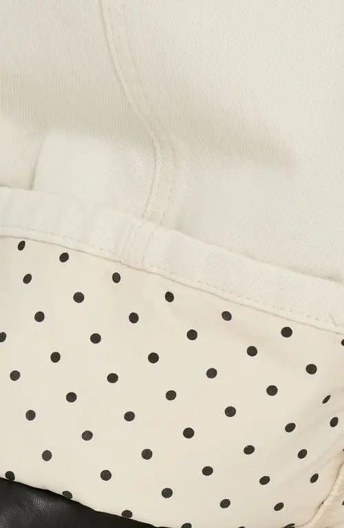 Princess Polly Nikoletta Foldover Polka Dot Wide Leg Jeans
