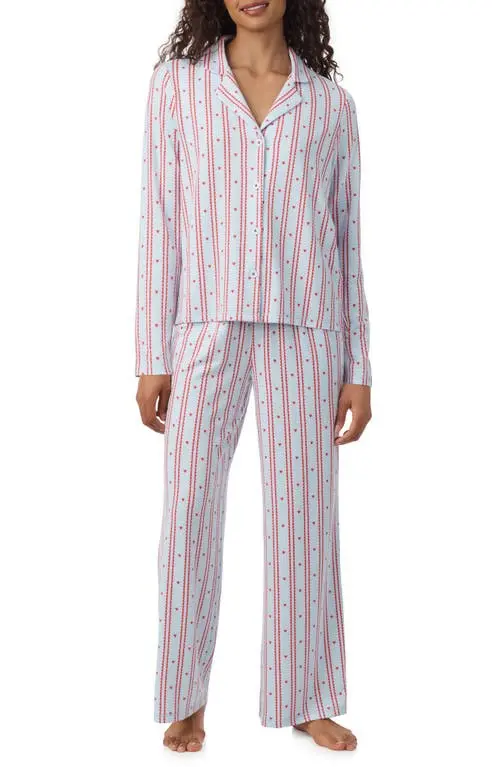 ROOM SERVICE Rose Print Pajamas - Blue Grd