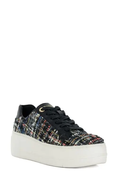Dune London Episode Leather Platform Sneaker - Black