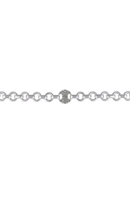Badgley Mischka Round Link Chain Station Necklace