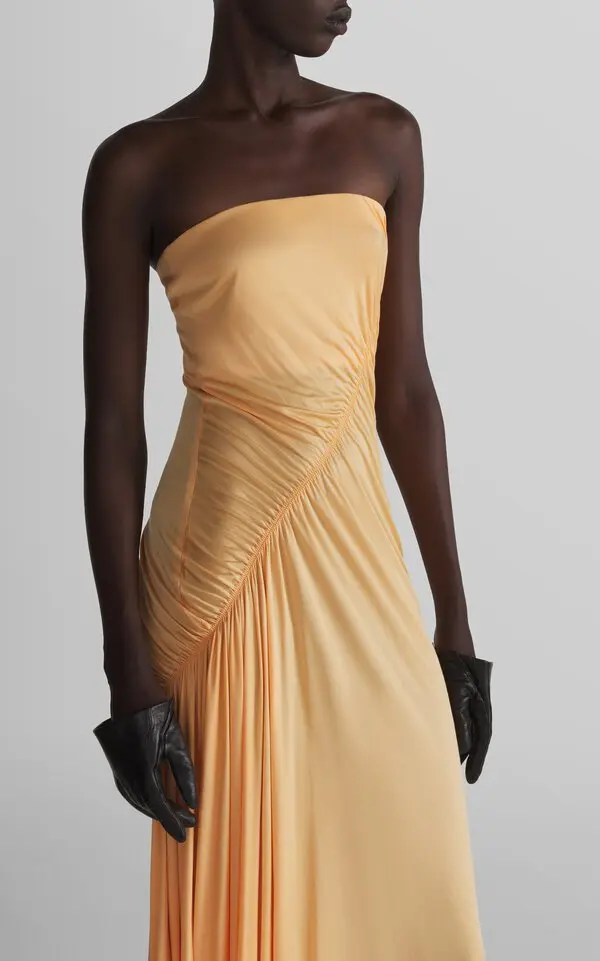 MUGLER Strapless Midi Dress