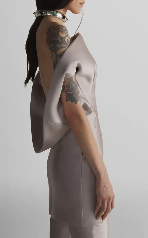 MUGLER Off-the-shoulder Mikado Mini Dress