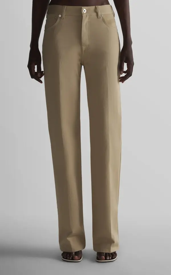 MUGLER Five-pocket Cotton-gabardine Straight-leg Pants