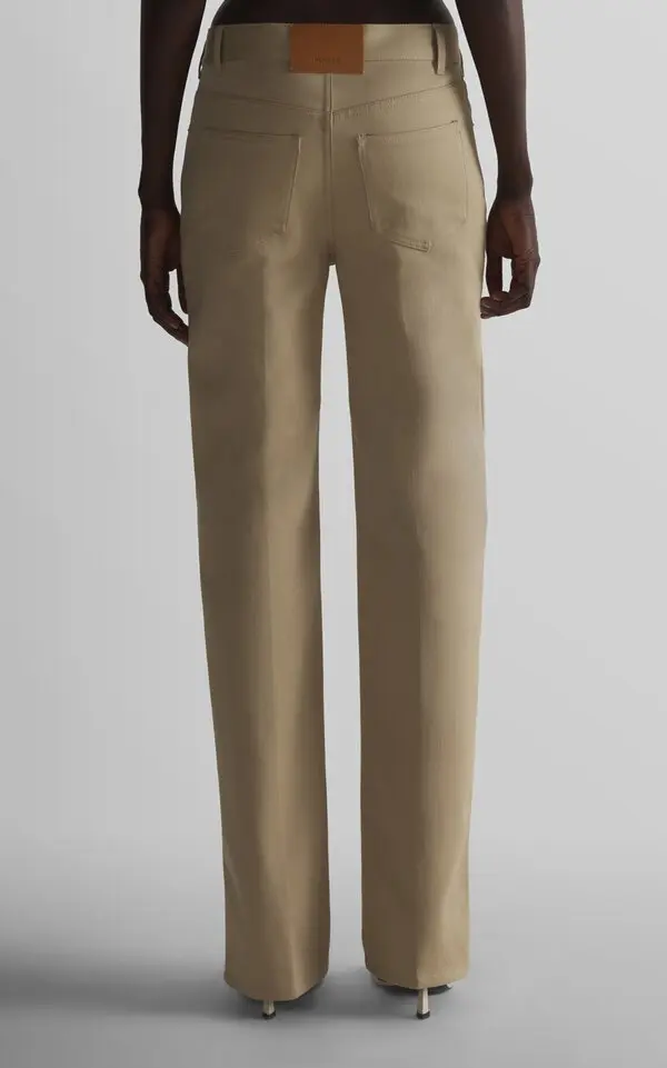 MUGLER Five-pocket Cotton-gabardine Straight-leg Pants