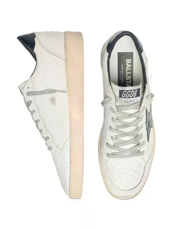 GOLDEN GOOSE Ball Star In Leather With Dark Blue Star