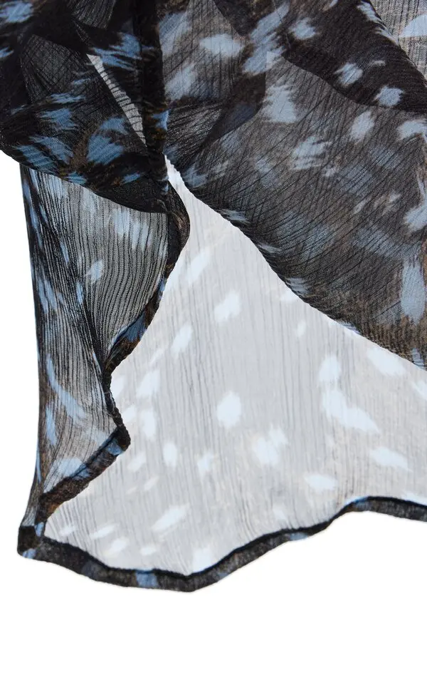 Chan Luu Printed Chiffon Blouse