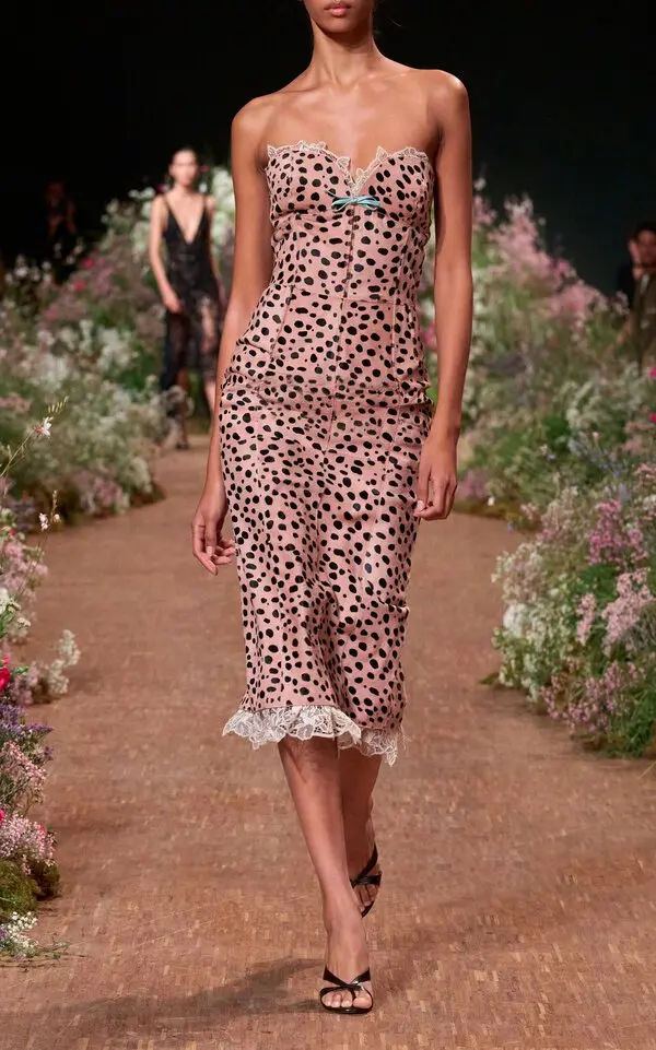 Elie Saab Pony Hair Midi Dress
