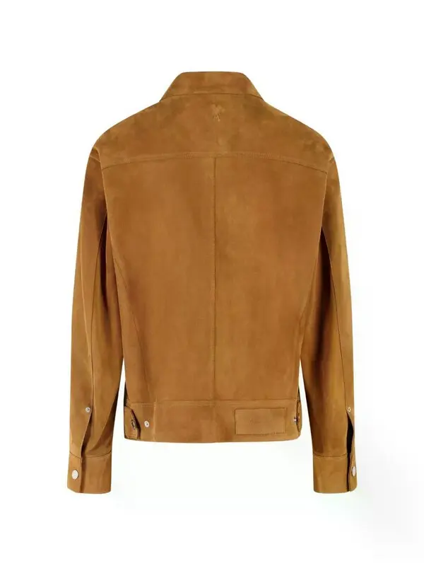 AMI Paris De Coeur Goatskin Leather Jacket