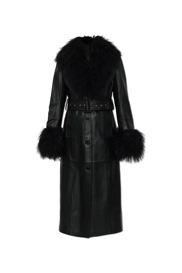 STAND STUDIO Leather Coat ‘monica - Black