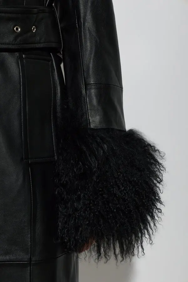 STAND STUDIO Leather Coat ‘monica