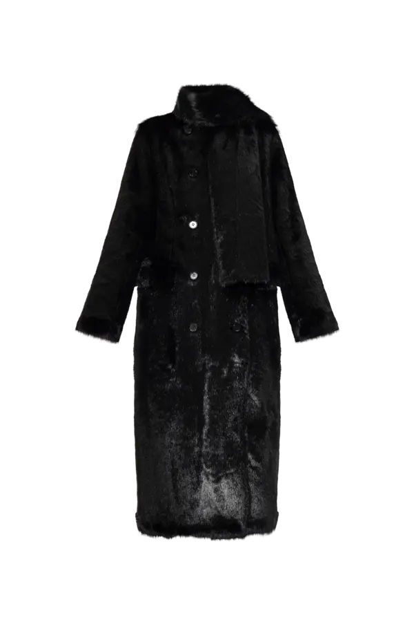 STAND STUDIO Palmer’ Faux Fur Coat - Black