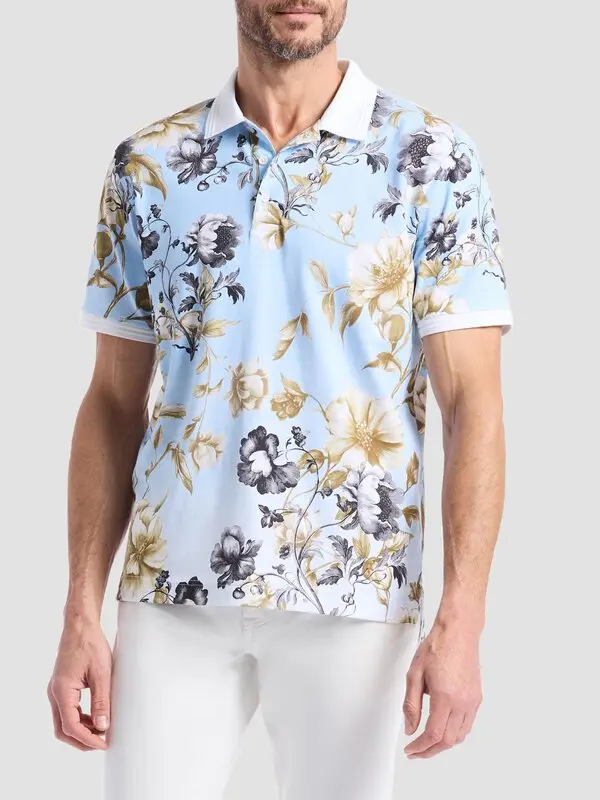 Robert Graham Milson Floral Cotton Polo Shirt