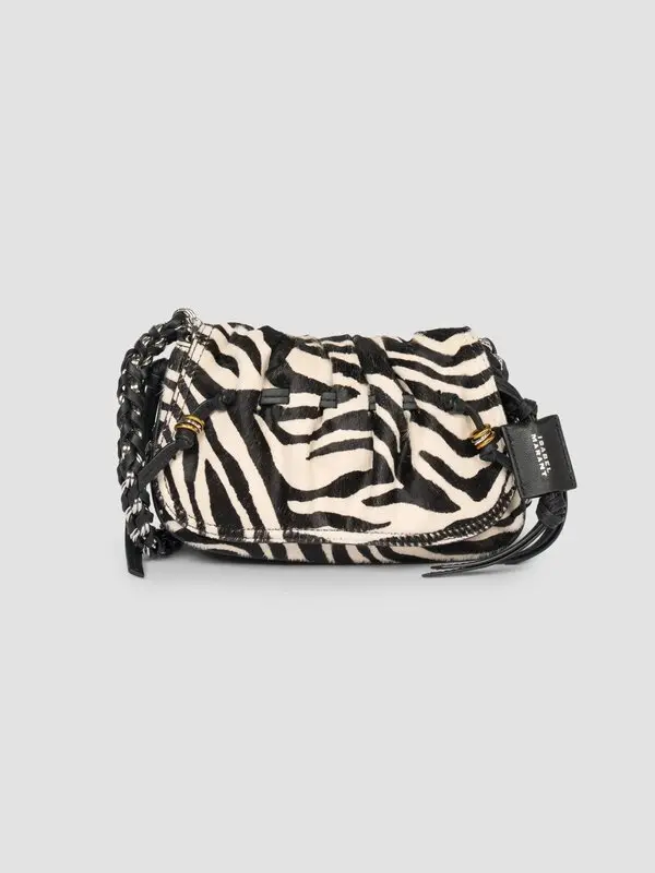 Isabel Marant Étoile Bolton Extra-small -print Calf Hair & Leather Shoulder Bag - Zebra