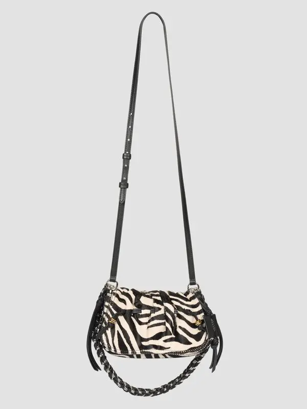 Isabel Marant Étoile Bolton Extra-small -print Calf Hair & Leather Shoulder Bag