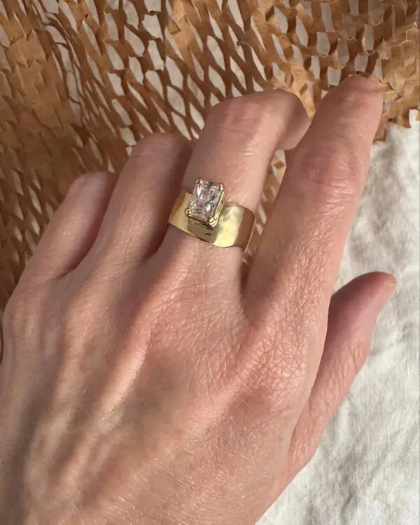 Lady Grey Cubic Zirconia Wade Ring