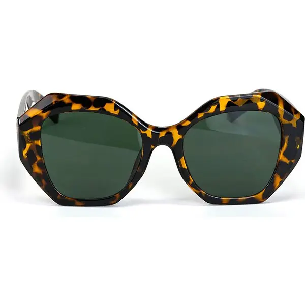 CAMPO MARZIO ROMA 1933 Donna Geometrically Shaped Uv Frames Sunglasses - Turtle