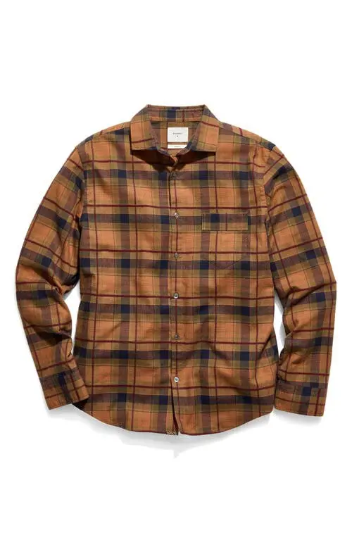 Billy Reid Textured Pickwick Plaid Button Up Shirt