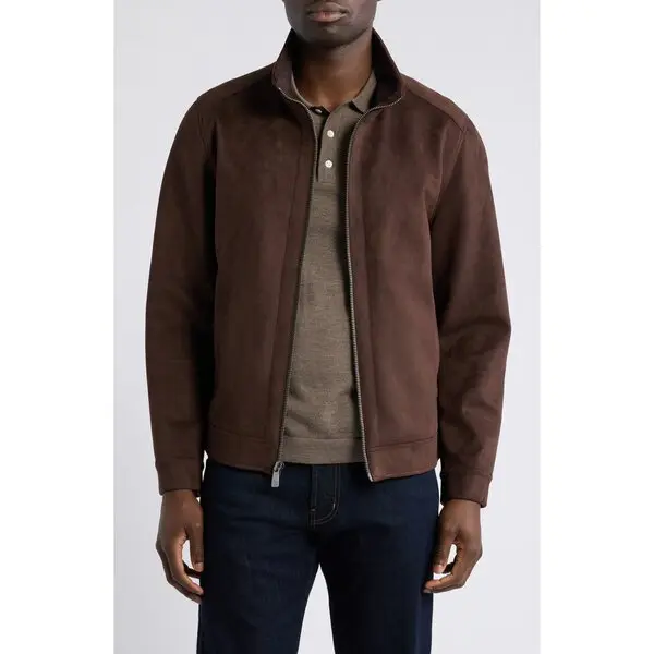 Hart Schaffner Marx Langford Faux Suede Jacket - Espresso