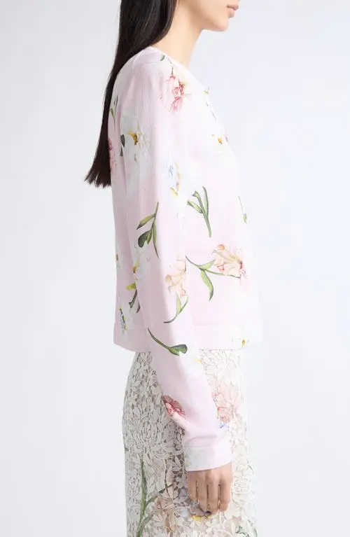 Oscar De La Renta Painted Iris Cardigan - Blossom Multi
