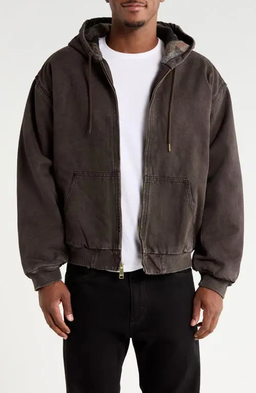 ELWOOD Petrol Hooded Canvas Jacket - Black