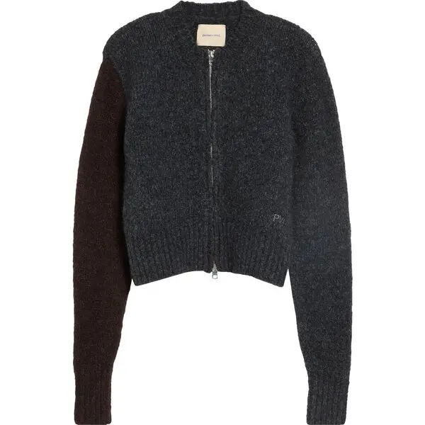 Paloma Wool Jane Zip Cardigan - Dark Grey