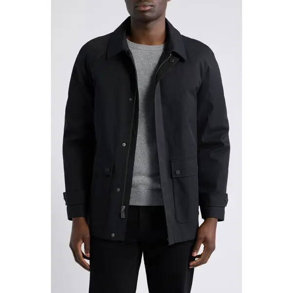 Hart Schaffner Marx Powell Insulated Water Resistant Car Coat - Black