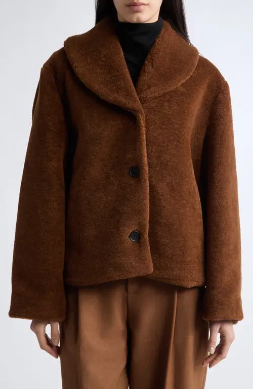 KALLMEYER Marlie Shawl Collar Plush Wool Jacket