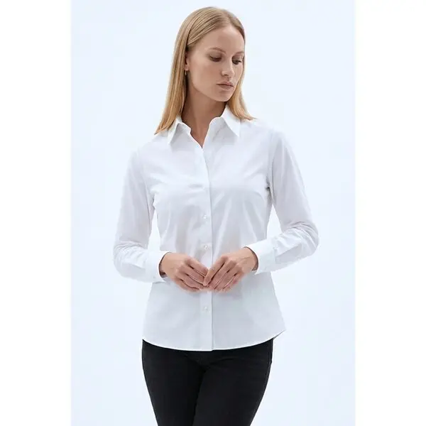 EXQUISE Inara Long Sleeve Shirt - Ecru
