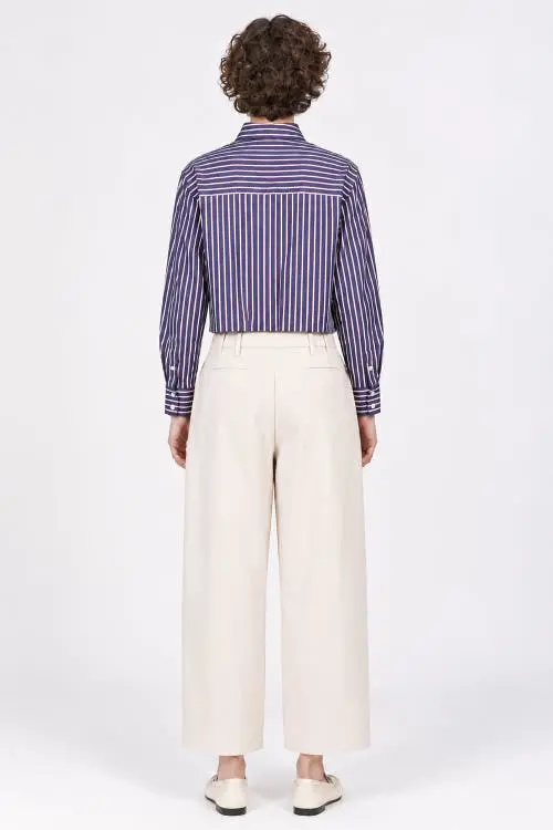 EXQUISE Long Sleeve Button-front Shirt