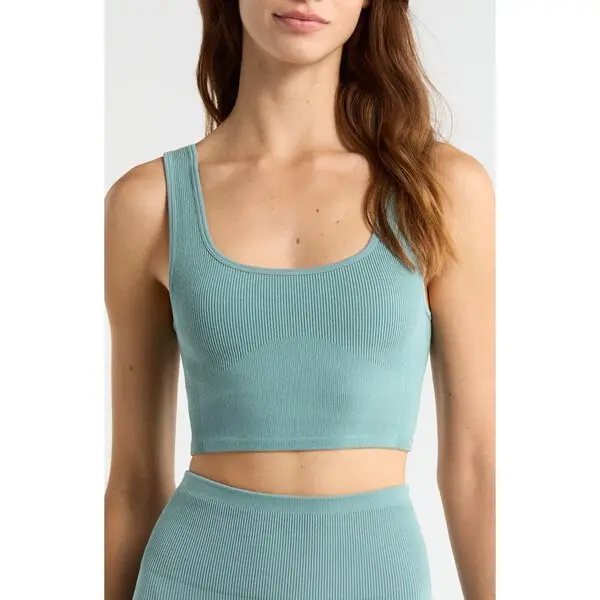 Lunya Seamless Modal Flow Cropped Tank - Musing Moss