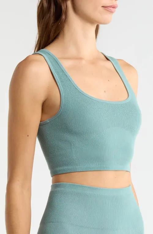 Lunya Seamless Modal Flow Cropped Tank - Musing Moss