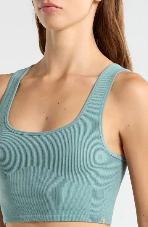 Lunya Seamless Modal Flow Cropped Tank - Musing Moss