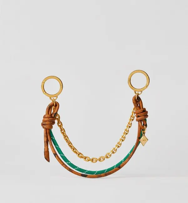 Mcm Aren Charm With Strap In Visetos - Multi