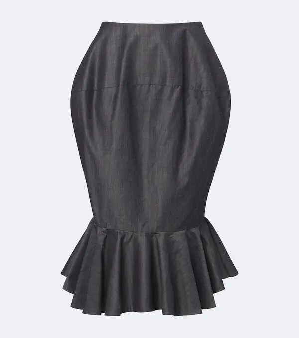 Jacquemus Palmier Cotton And Mohair-blend Midi Skirt
