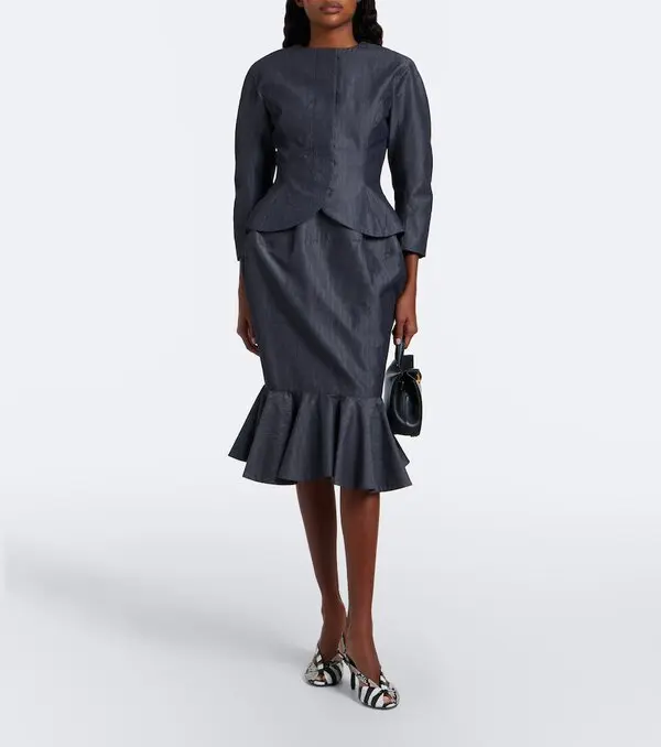 Jacquemus Palmier Cotton And Mohair-blend Midi Skirt