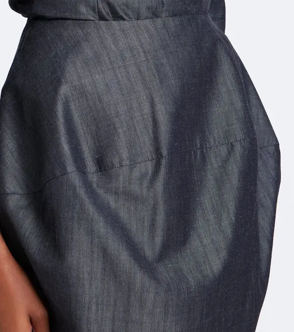Jacquemus Palmier Cotton And Mohair-blend Midi Skirt