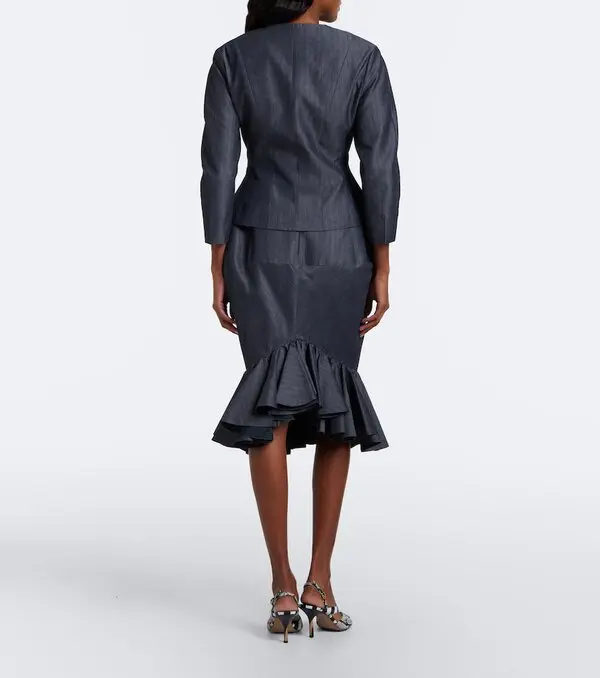 Jacquemus Palmier Cotton And Mohair-blend Midi Skirt